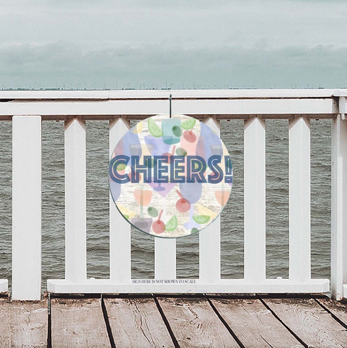 Outdoor Sign cheers Yard Decor Welcome Sign for - Etsy