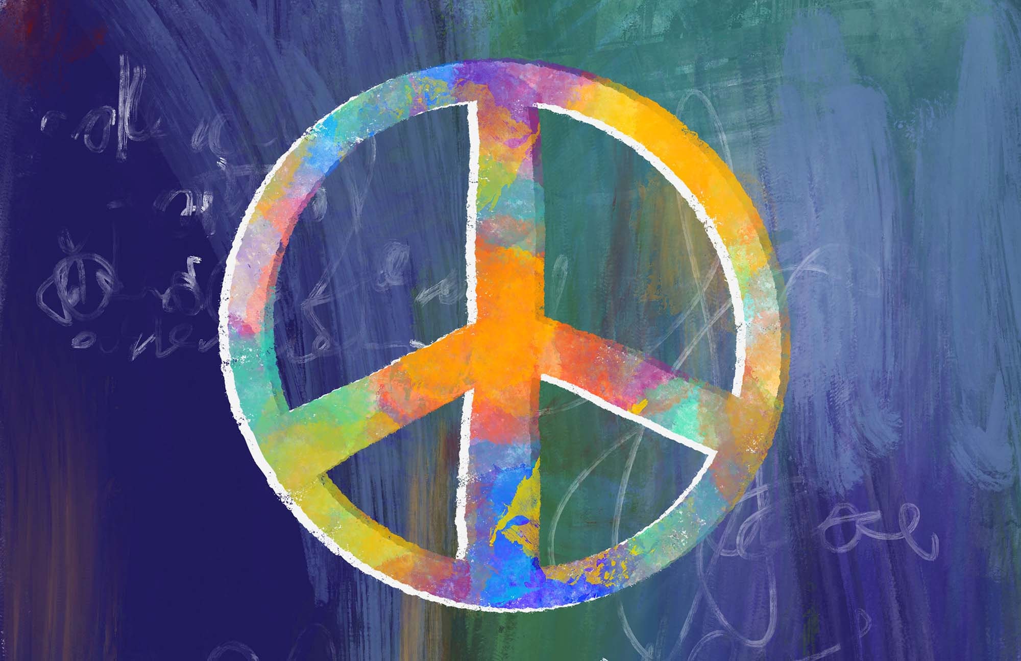 Peace Sign Art Print Inspiring Artwork Teen Bedroom Decor - Etsy