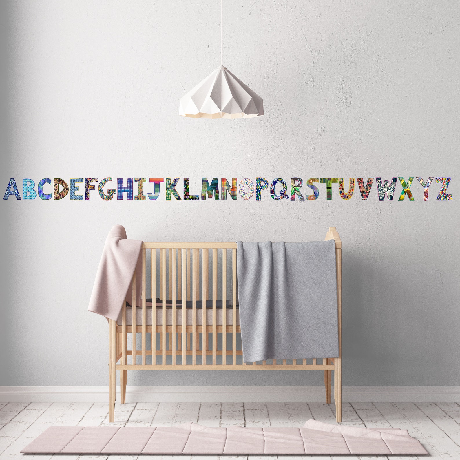 Alphabet Stickers Classroom Wall Art Patterned Letters - Etsy