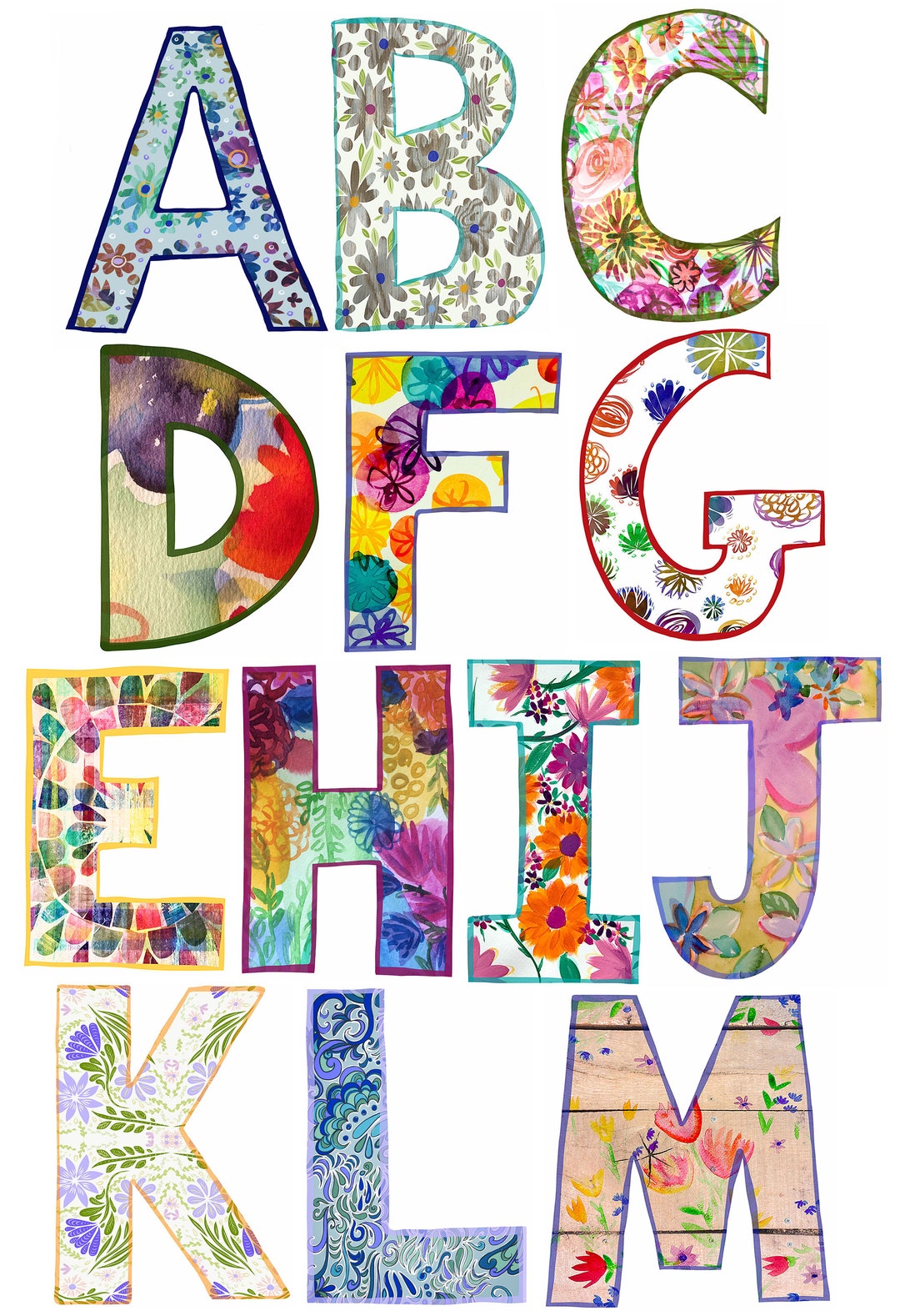 Alphabet Wall Stickers, Letter Decals, Classroom Teaching Decorations ...