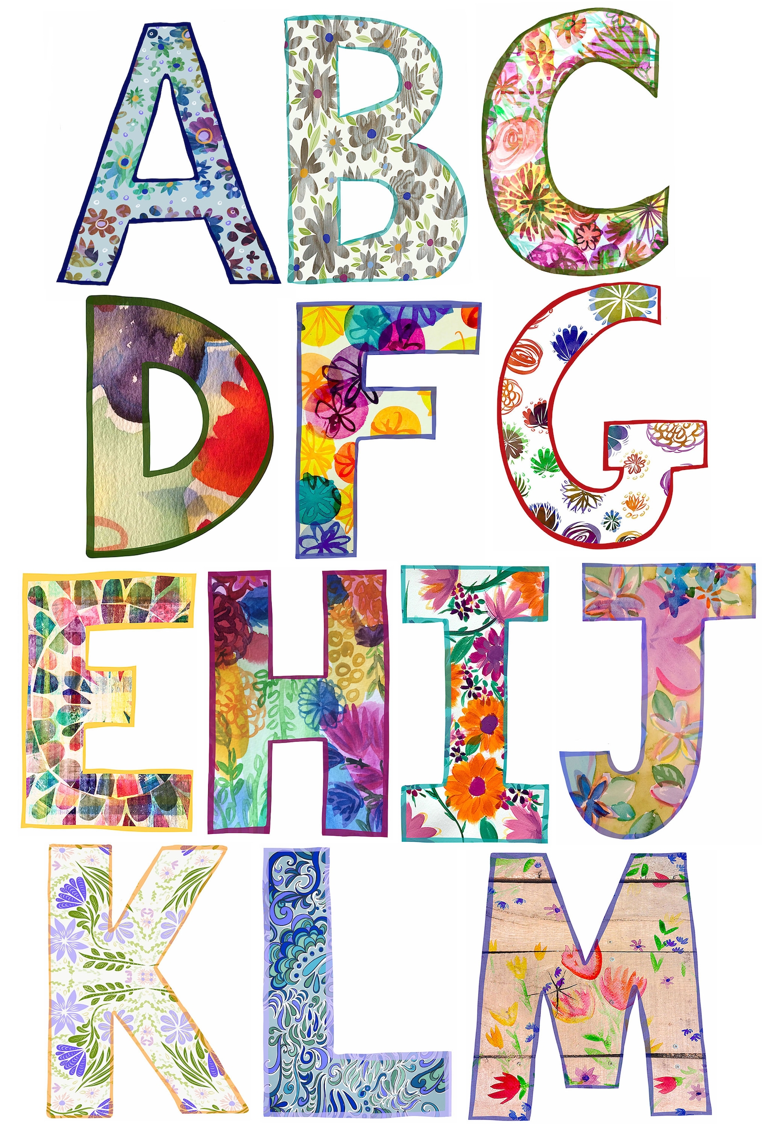 Alphabet Wall Stickers, Letter Decals, Classroom Teaching Decorations ...