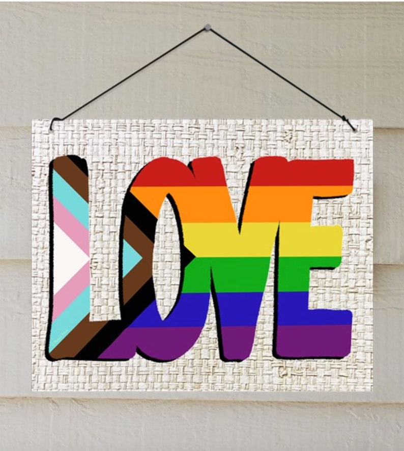 LGBTQ Progress Sign Gay Pride Christmas Gift Outdoor Art - Etsy