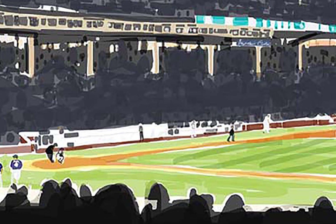 Chicago Cubs Poster Wrigley Field Art Print Baseball | Etsy