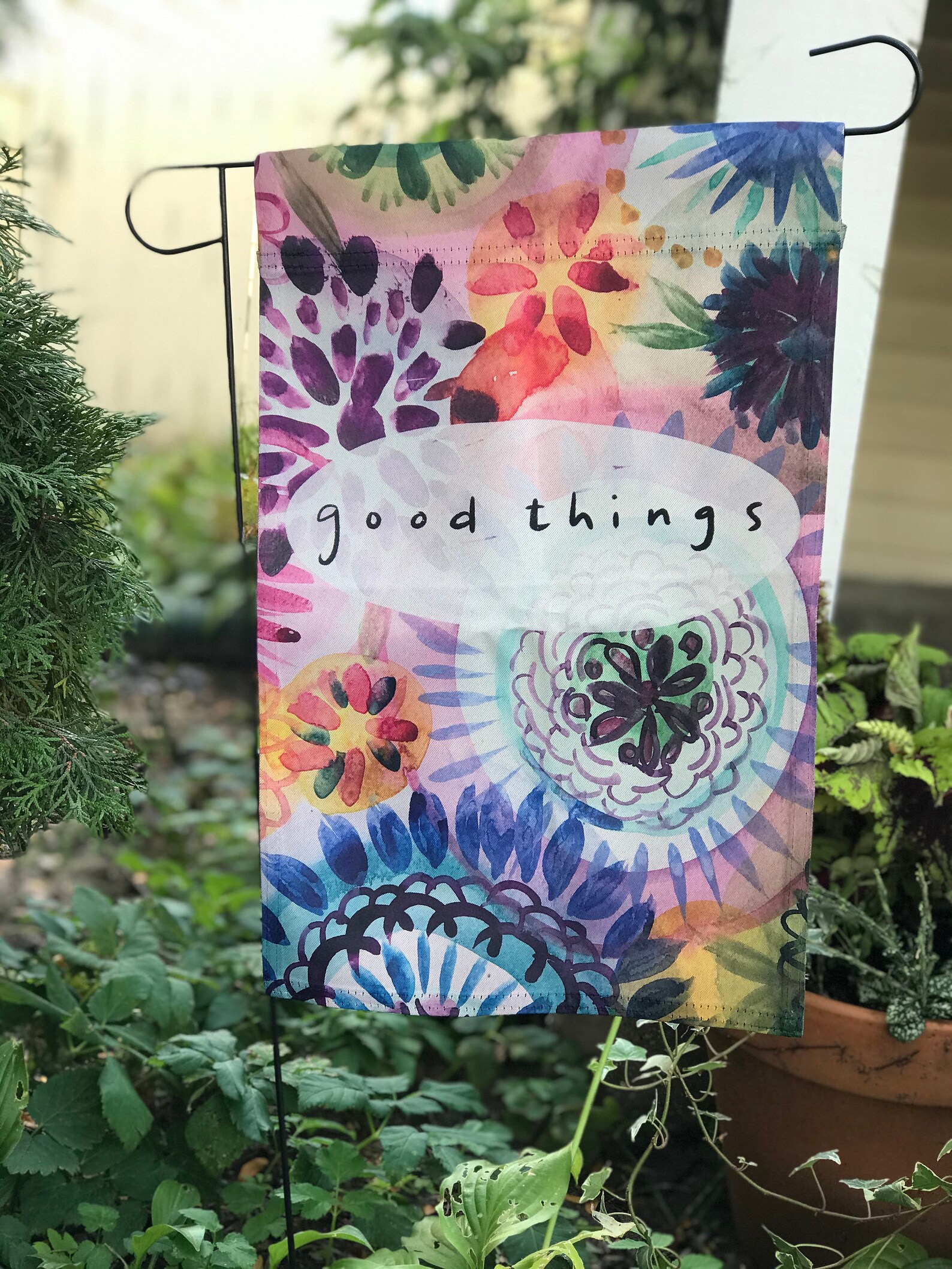 Garden Flag Good Things Front Yard Decor Inspiring Outdoor - Etsy