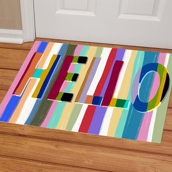 Hello Doormat - Etsy