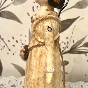 Vintage Outsider Art Figurine, Rustic With Halo Stars and Butterfly ...