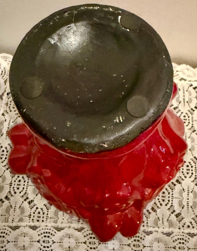 Vintage Red Rose Ceramic Vase, 3D Floral Art Deco Decor - Etsy