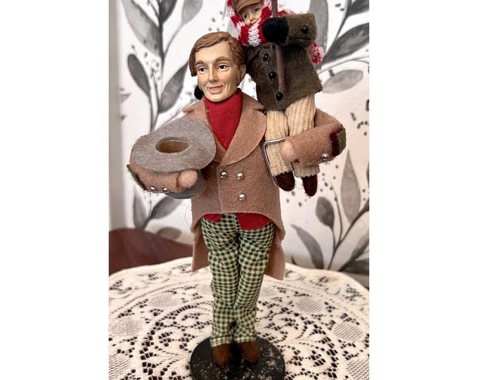 Vintage Bob Crachit and Tiny Tim Christmas Figure - Etsy