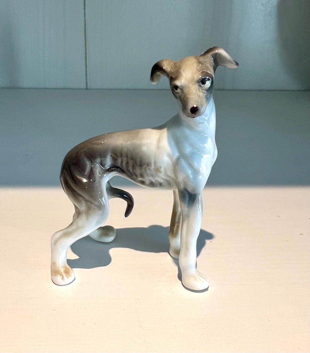 Vintage Whippet Miniature Dog Figurine Skinny/gray 2 3/4” Tall - Etsy