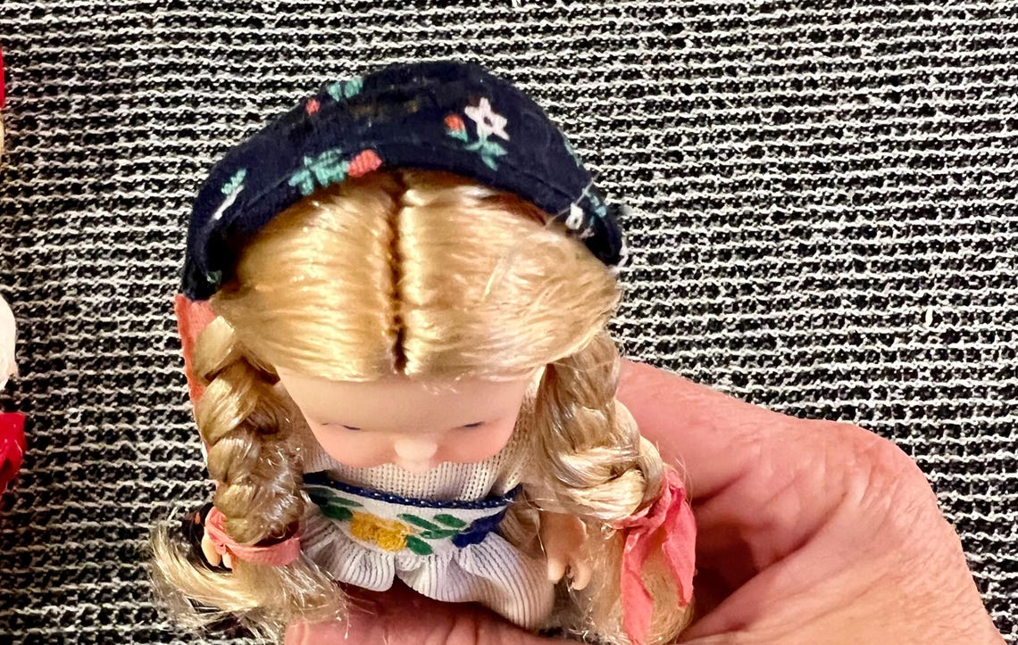 2 Vintage Small Plastic Dutch Dolls - Etsy