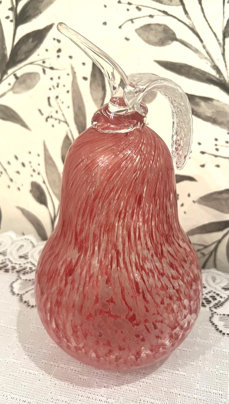 Vintage Hand Blown Glass Pear - Etsy