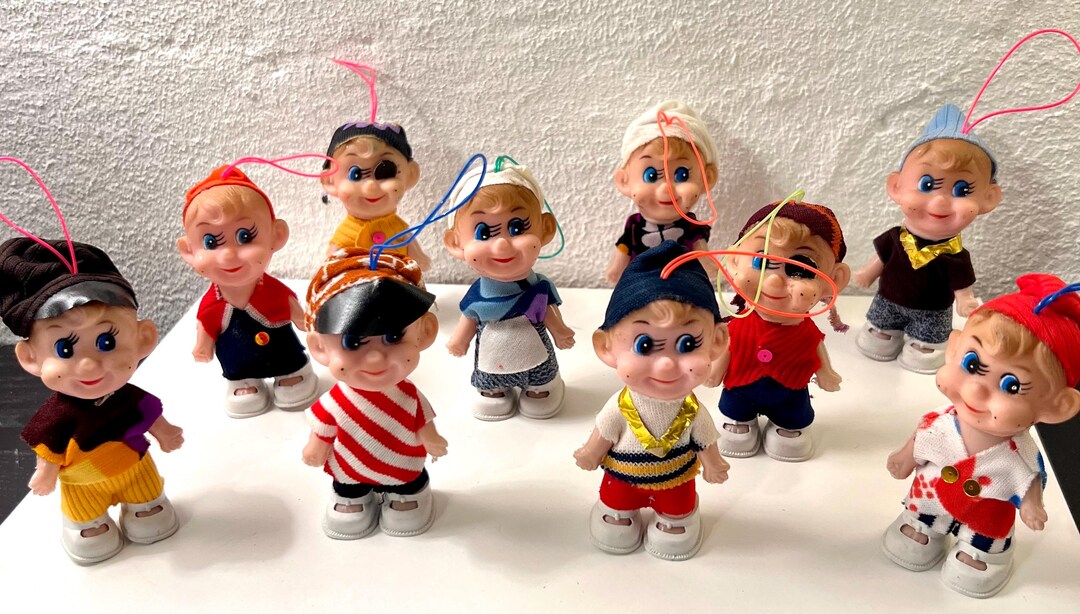 Vintage Elf Pixie Ornaments Set of 10 Made in Taiwan - Etsy