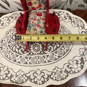 Vintage Red Wooden Small Rocking Chair Pin Cushion and Thread Holder - Etsy