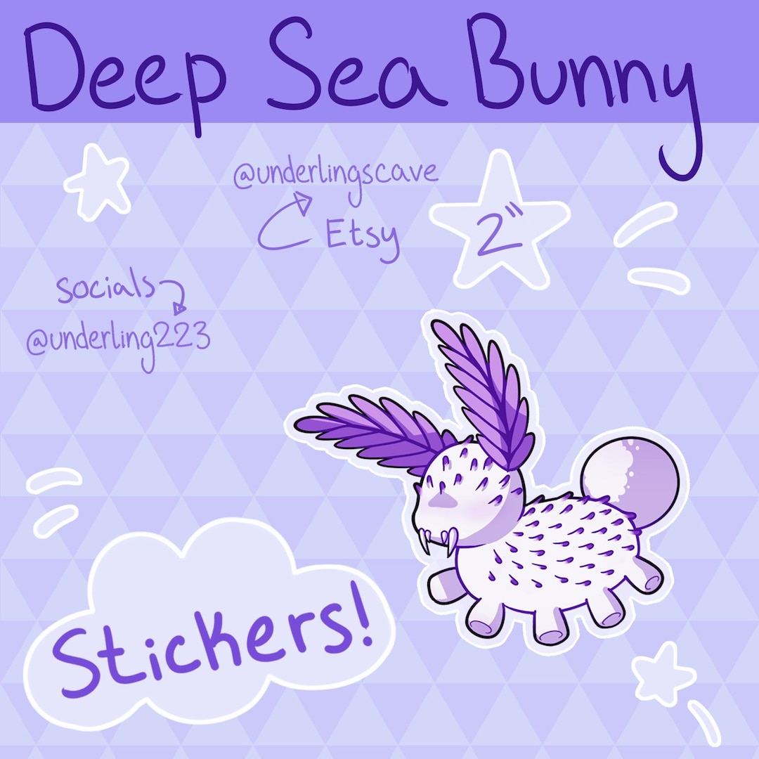 Pressure Deep Sea Bunny 2.5 Inch Vinyl Sticker - Etsy