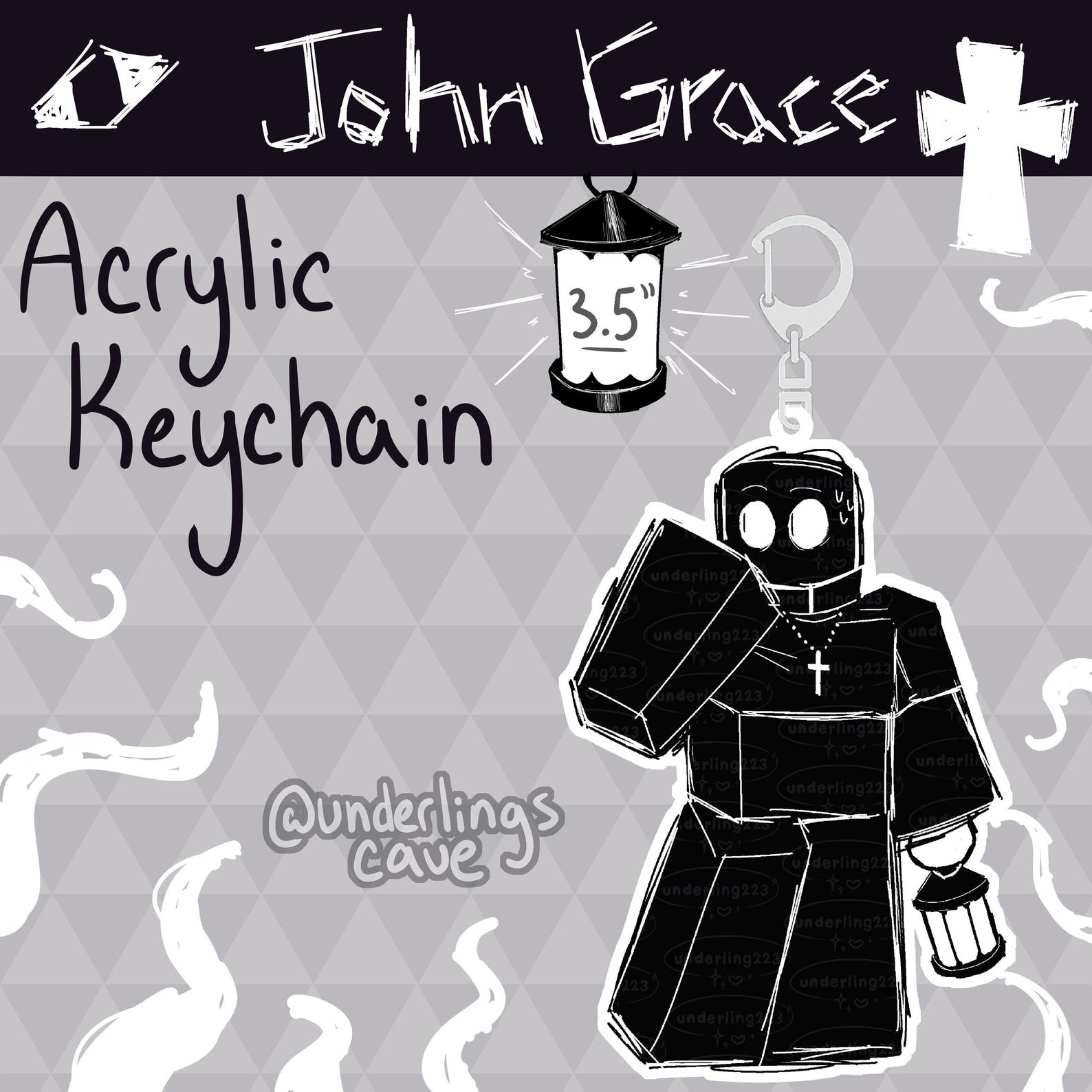 Grace Sinner / John Grace Roblox 3.5 Inch Acrylic Keychain - Etsy