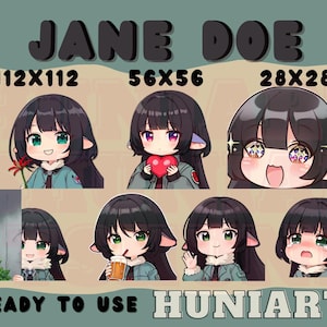 Zenless Zone Zero - Jane Doe Emote Set Anime Emotes, Discord/twitch ...