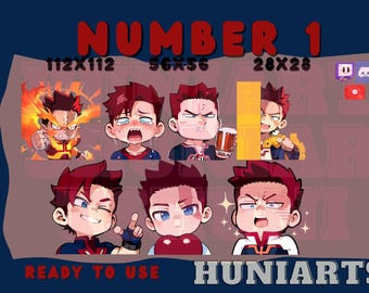 Burn Flame Proud Number 1 Boy Anime Boy, Anime Emotes, Chibi Emotes for ...