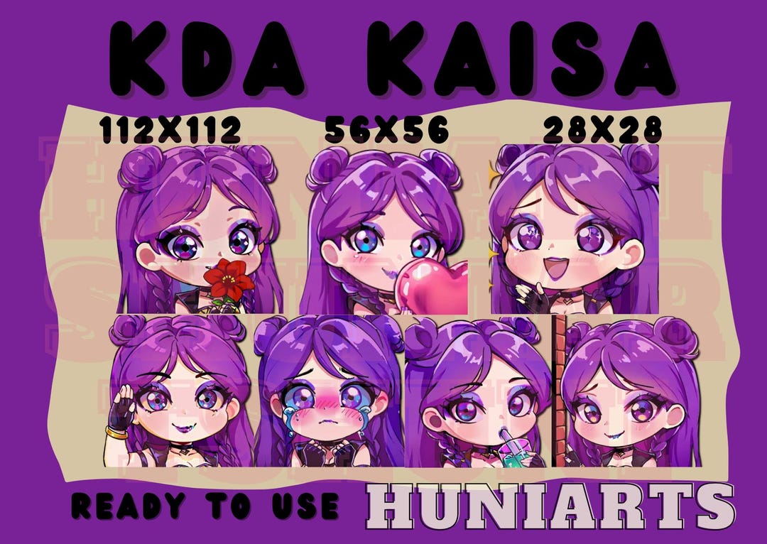 League of Legends Kaisa,arcane Kaisa Emotes, KDA Kaisa Emote, KDA Kaisa ...