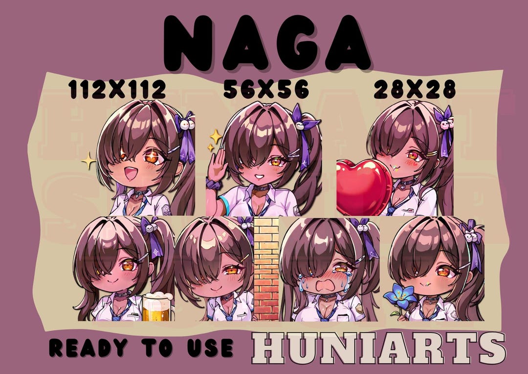 Nikke Naga Emotes, Nikke Naga, Nikke Emotes, Naga, Nikke Naga Emote Set ...