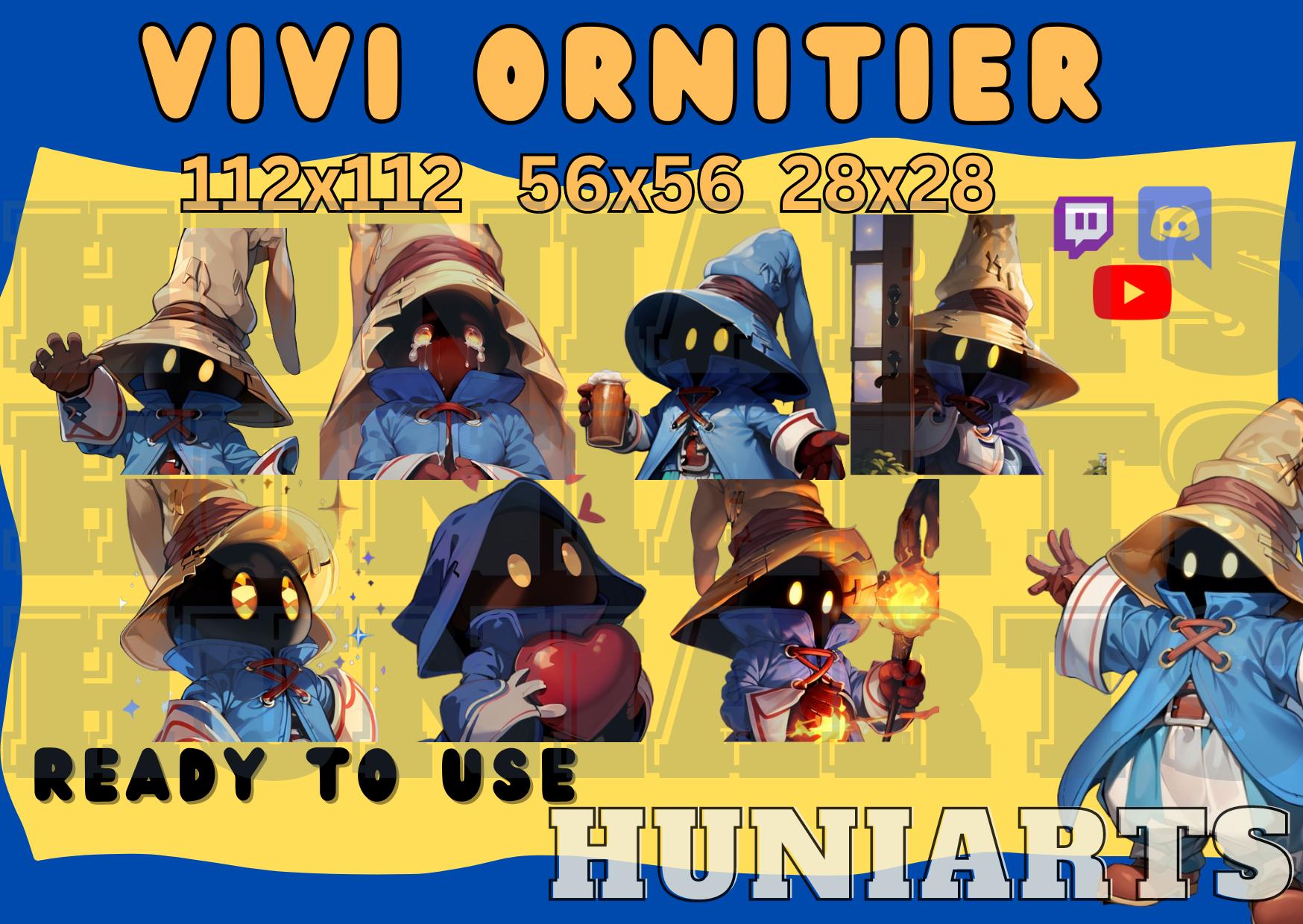 Final Fantasy 9 IX - Vivi Ornitier Emote Set Anime Emotes, Discord ...