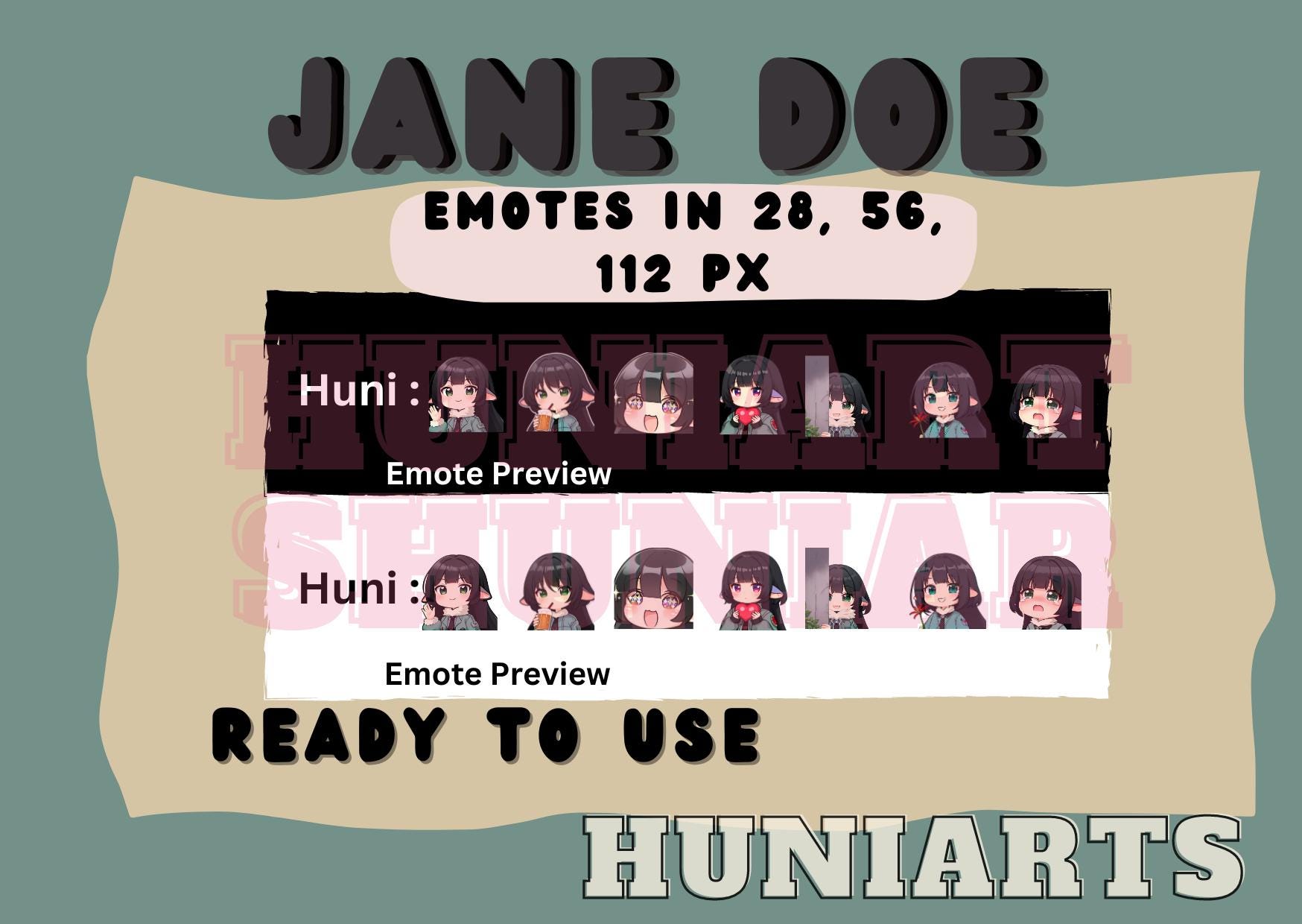 Zenless Zone Zero Jane Doe Emote Set Anime Emotes, Discord/twitch ...