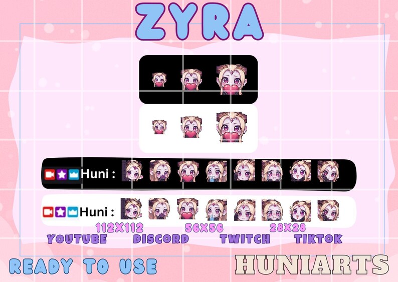League of Legends Zyra Emotes | Dragon Sorceress Chibi Anime Discord ...