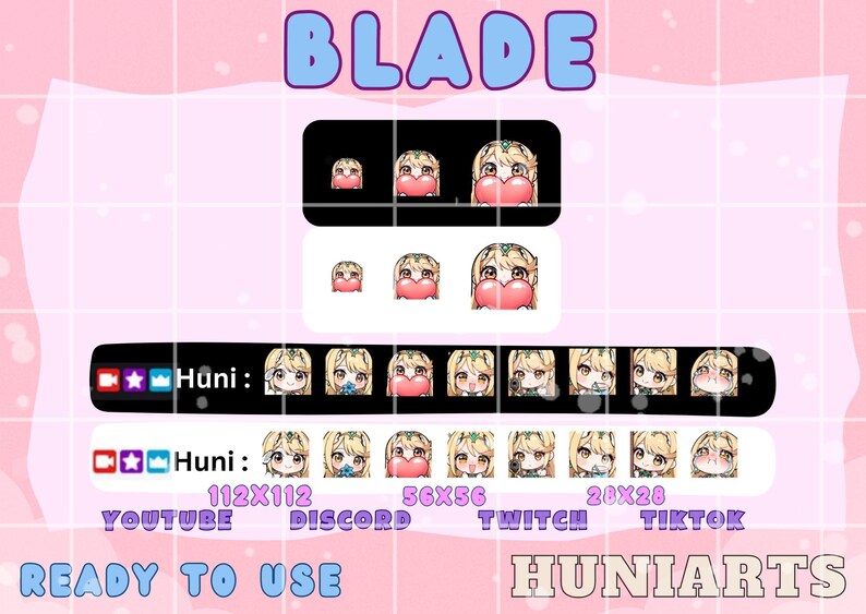 Blade Emote,chronicles Emote,blade, Blade Emotes,blonde Hair, Cute ...