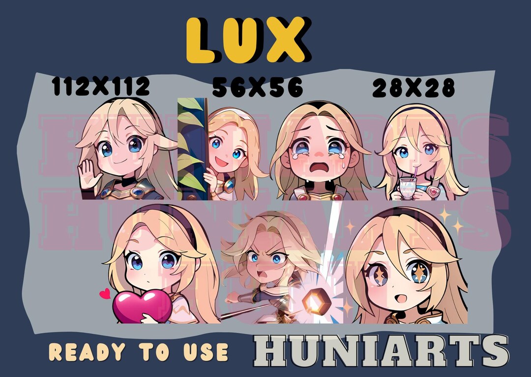 League of Legends - Lux Emotes Anime Emotes, Discord/twitch/youtube ...