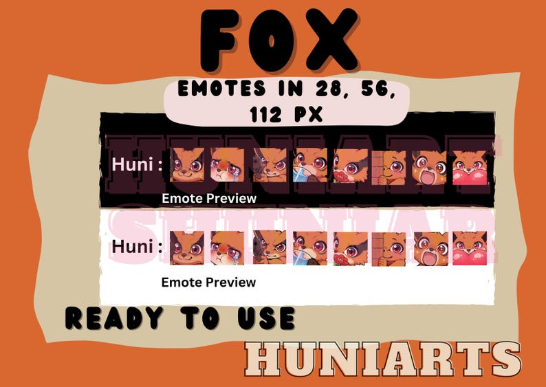 Fox Emote,9 Tail Fox Emotes, Orange Fox Emote,fox Anime Emote, Fox Red ...