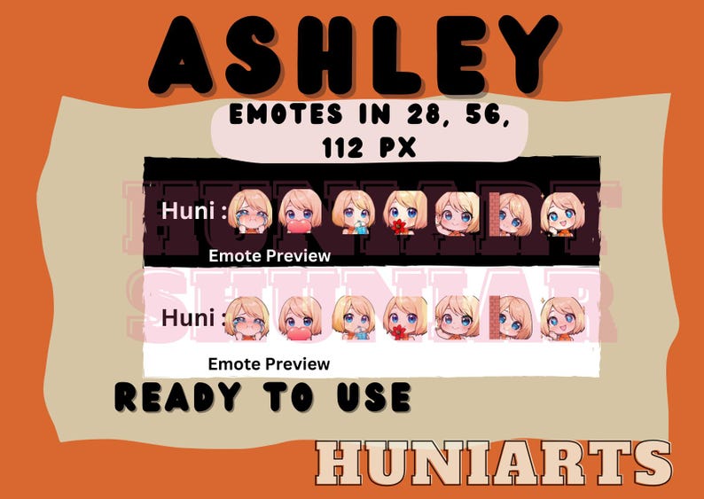 Resident Evil - Ashley Graham Emote Set Anime Emotes, Discord/twitch ...