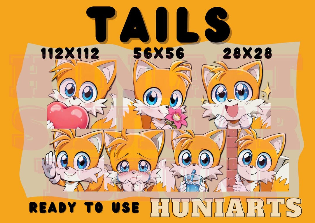 Tails Emote, Anime Yellow Fox Tails Emote, Super Smash , Super Bros ...