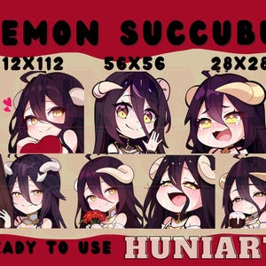 Demon Succubus, Anime Succbus, Demon Anime Girl Emotes, Anime Girl ...