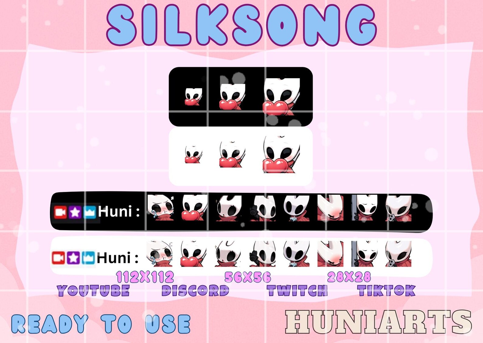 Hollow Knight Silksong Emote,chibi Hollow Knight Emote,hollow Knight ...