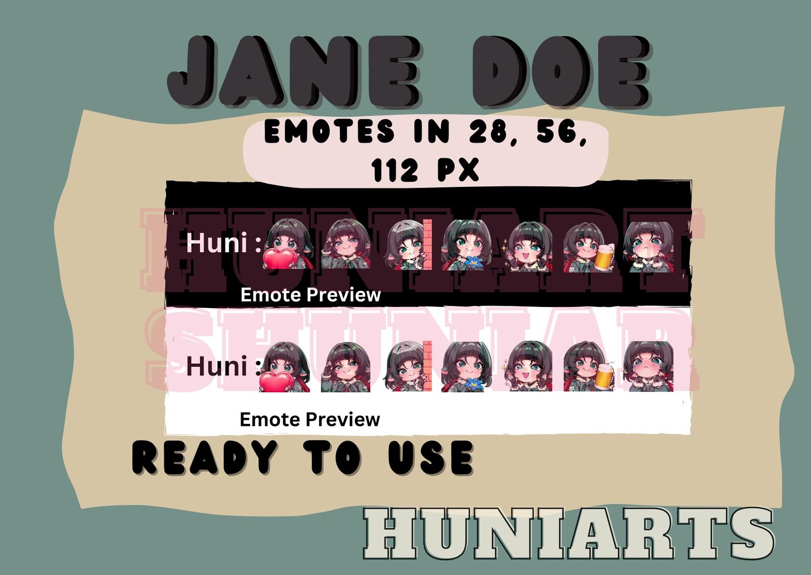 Zenless Zone Zero Jane Doe Emote Set | Discord/twitch Chibi Anime ...