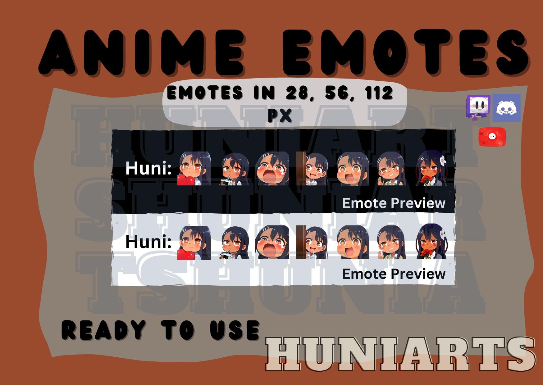 Cheerful School Bully Girl Anime Girl, Anime Emotes, Chibi Emotes for ...