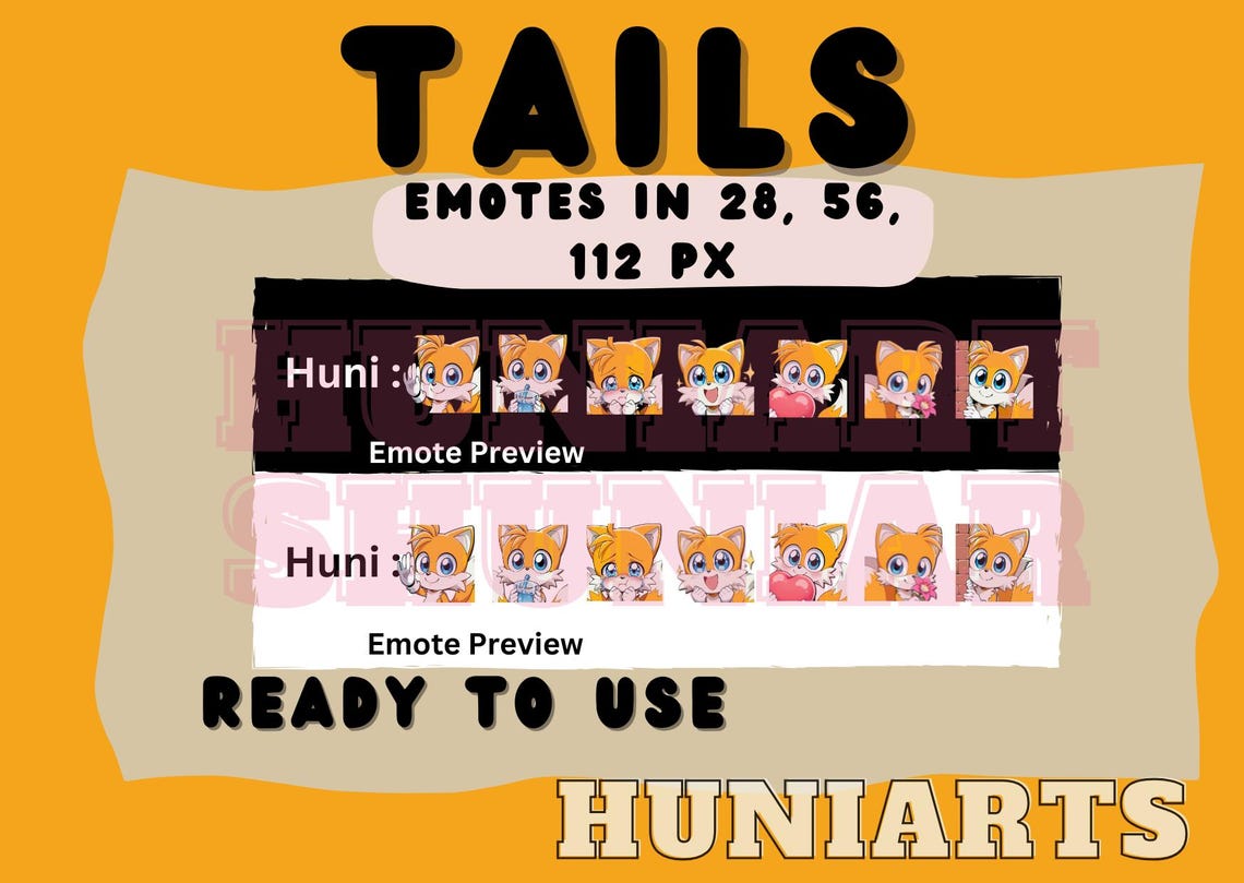 Tails Emote, Anime Yellow Fox Tails Emote, Super Smash , Super Bros ...
