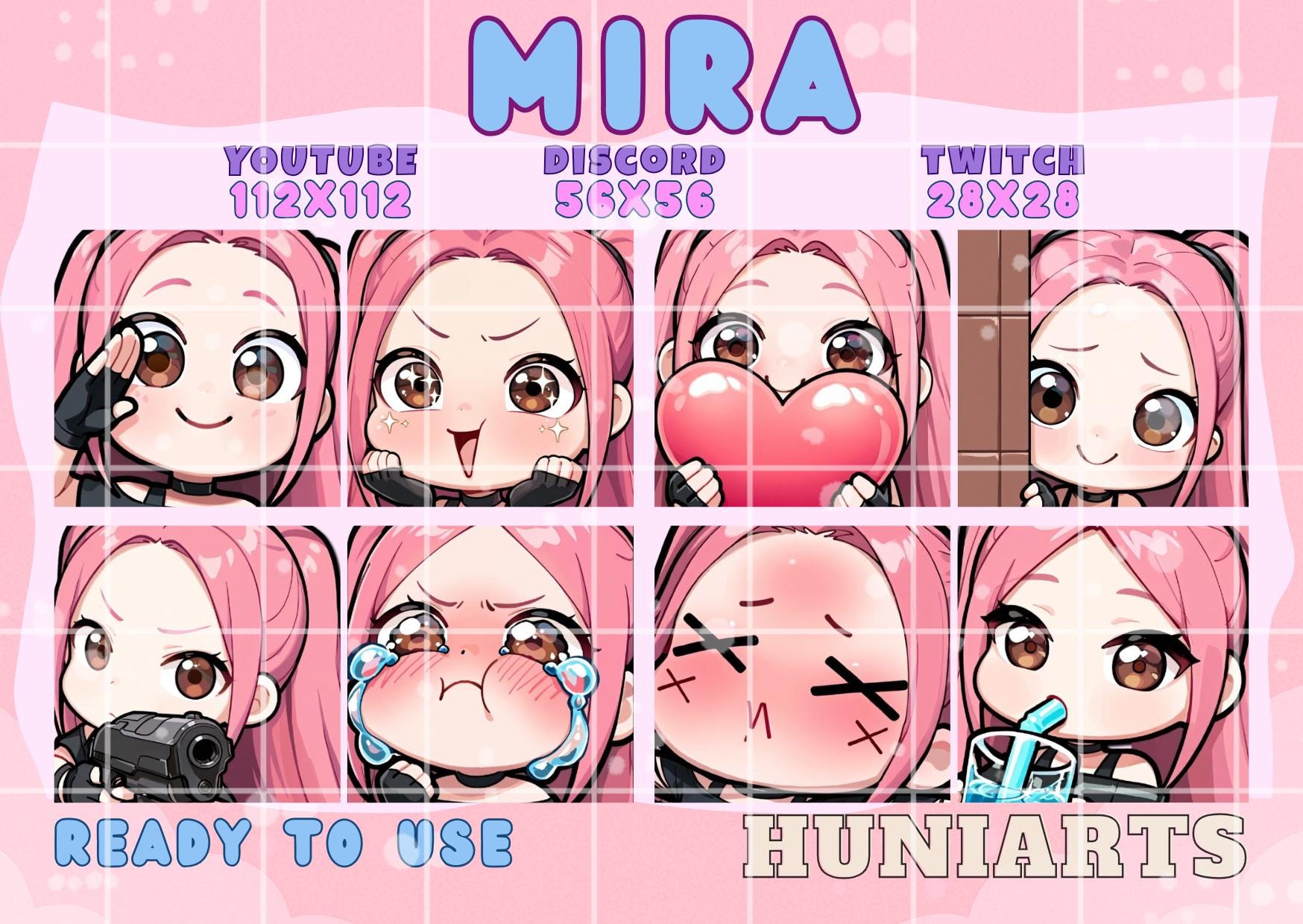 Demon Hunter Mira Emote, K-pop Mira Emotes,mira Emote,crazy Kpop ...