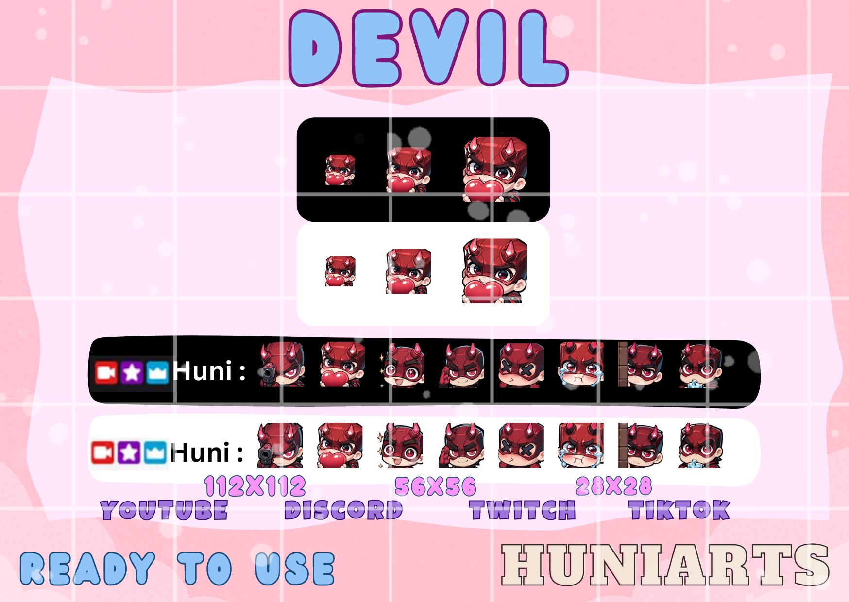 Marvel Rivals Devil,marvel Rival Emote,red Devil Emote,devil,red Hero ...