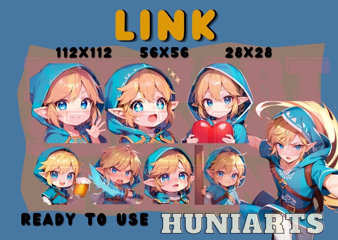 The Legend of Zelda - Link Emotes Anime Emotes, Discord/twitch/youtube ...