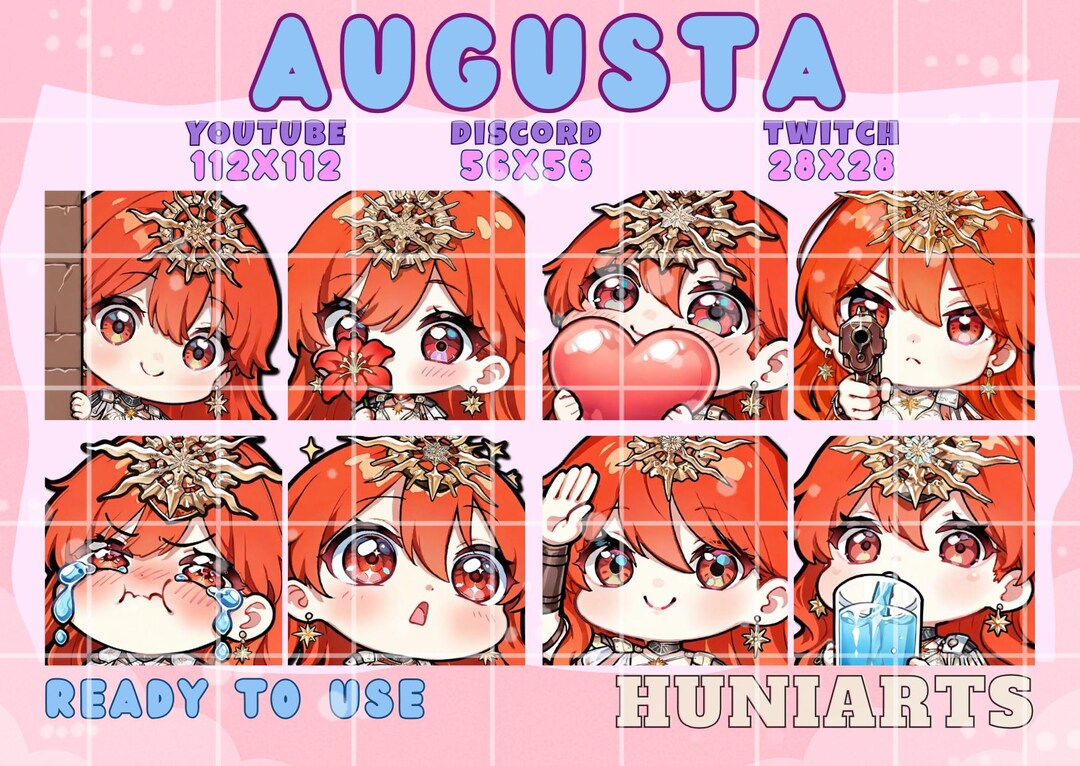 Wuthering Waves Augusta Emote ,augusta Emote,ww Augusta Anime Emote ...