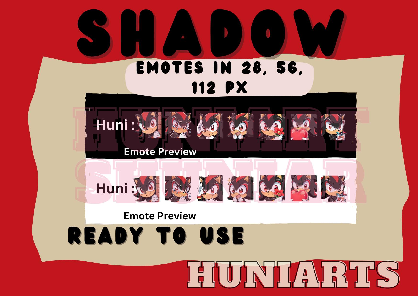Shadow Emote,anime Black Hedgehog Emote,super Smash,super Bros,black ...