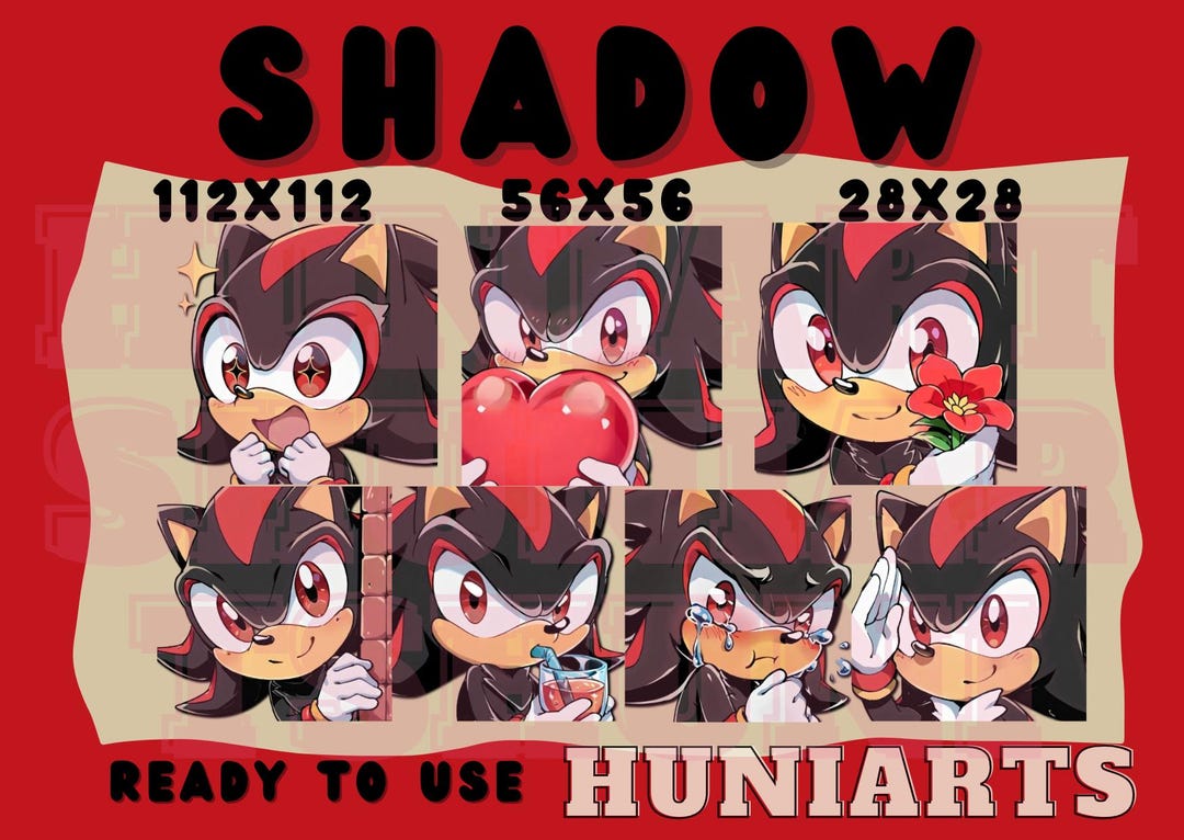 Shadow Emote,anime Black Hedgehog Emote,super Smash,super Bros,black ...