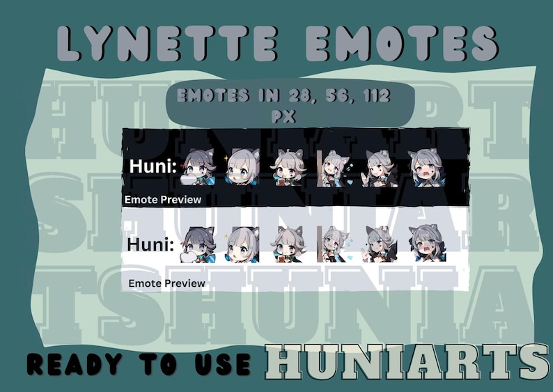 Genshin Impact - Lynette Emote Set Anime Emotes, Discord/twitch/youtube ...