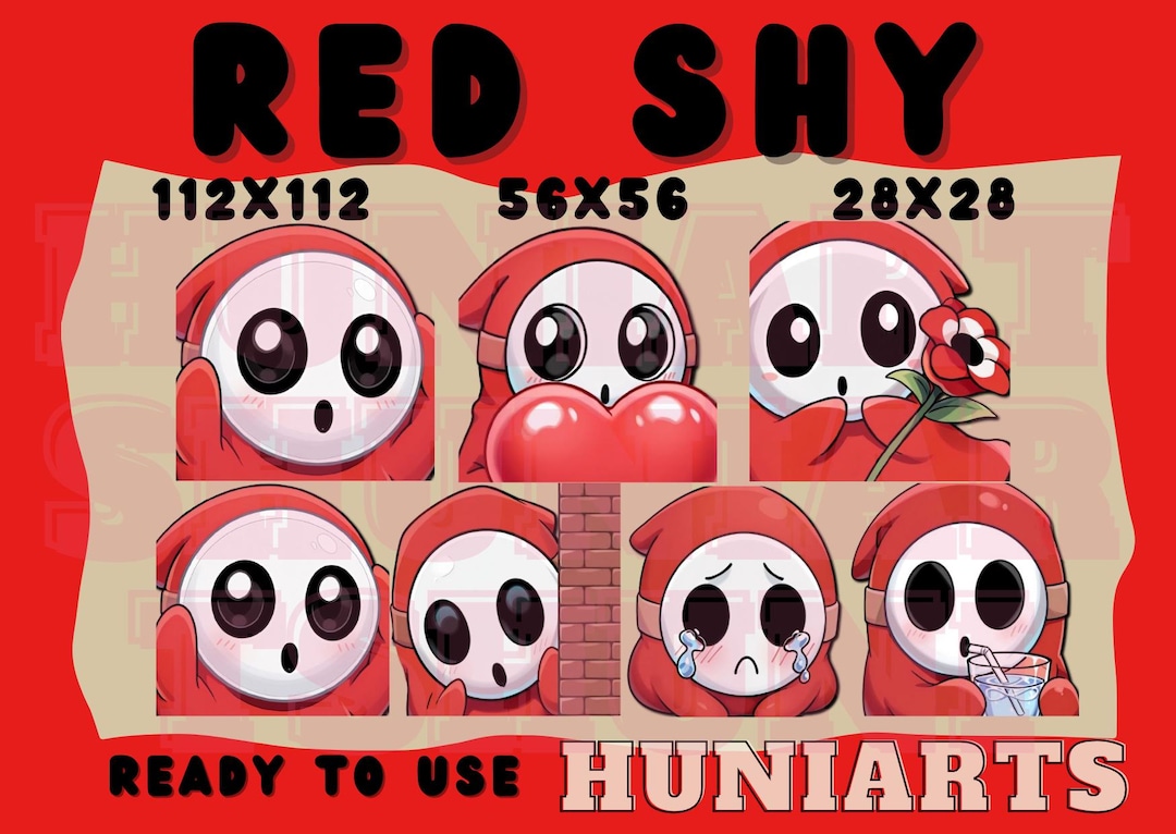 Red Guy Emote, Red Shy Guy, Shy Guy Red Emote, Super Bros. Super Red ...