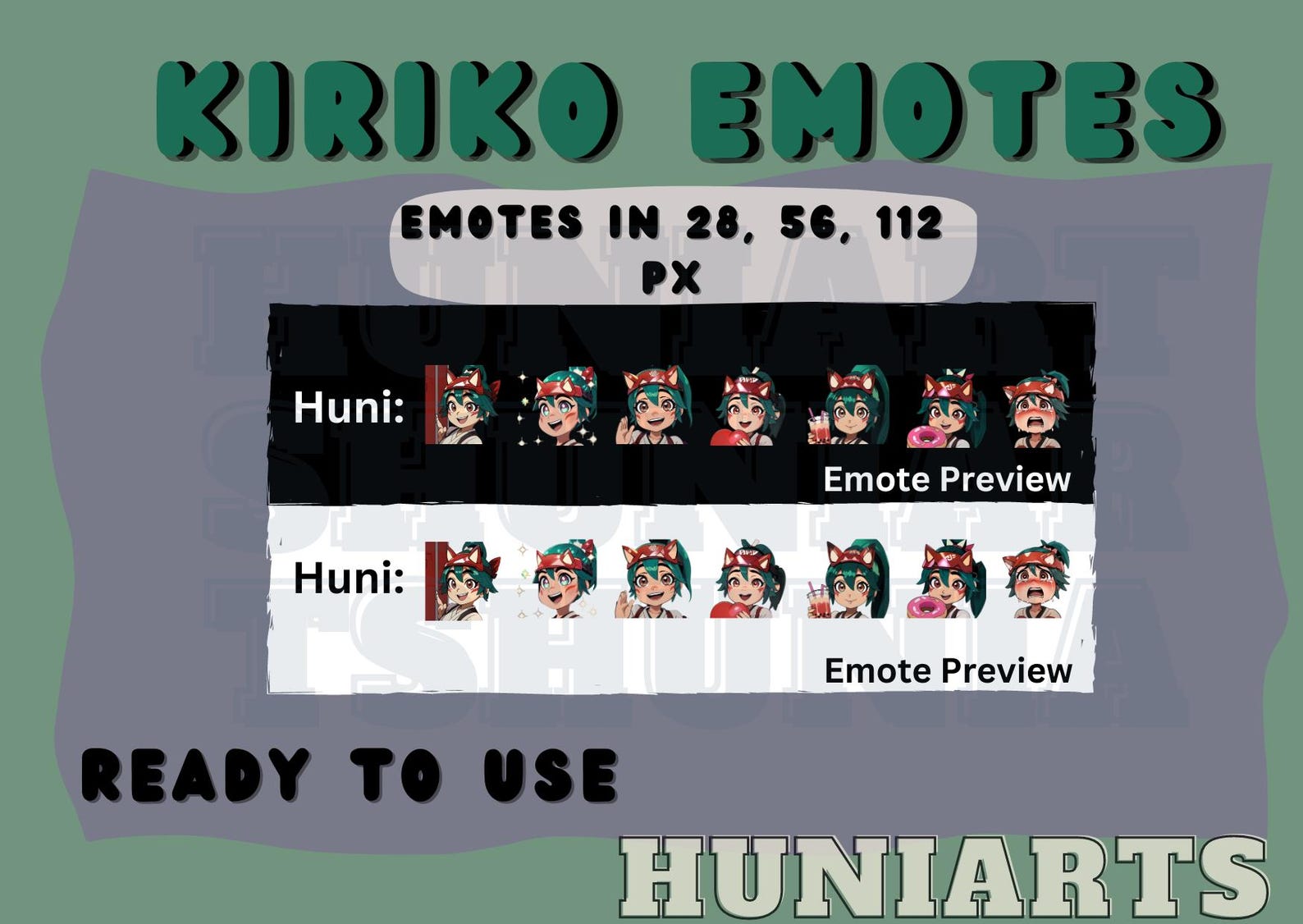 Overwatch Kiriko Emote Set Anime Emotes, Discord/twitch/youtube Emotes ...
