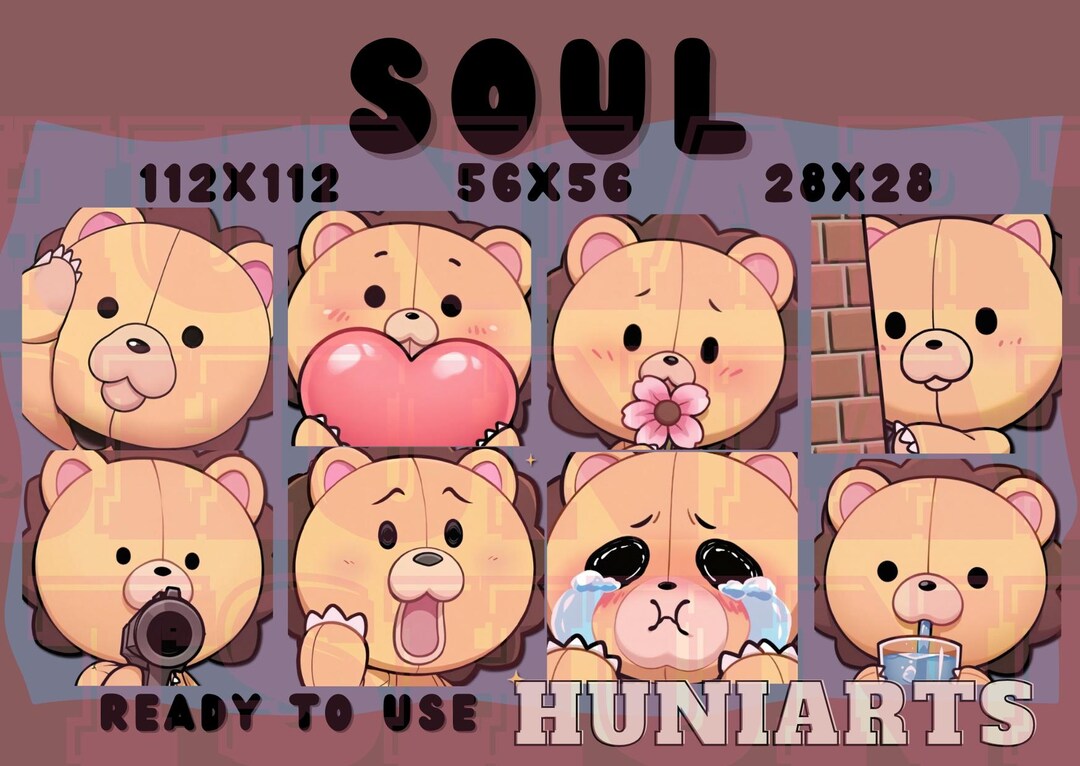 Cute Lion,cool Lion Emote,cute Lion Emote,plushie Lion Emote,plushie ...
