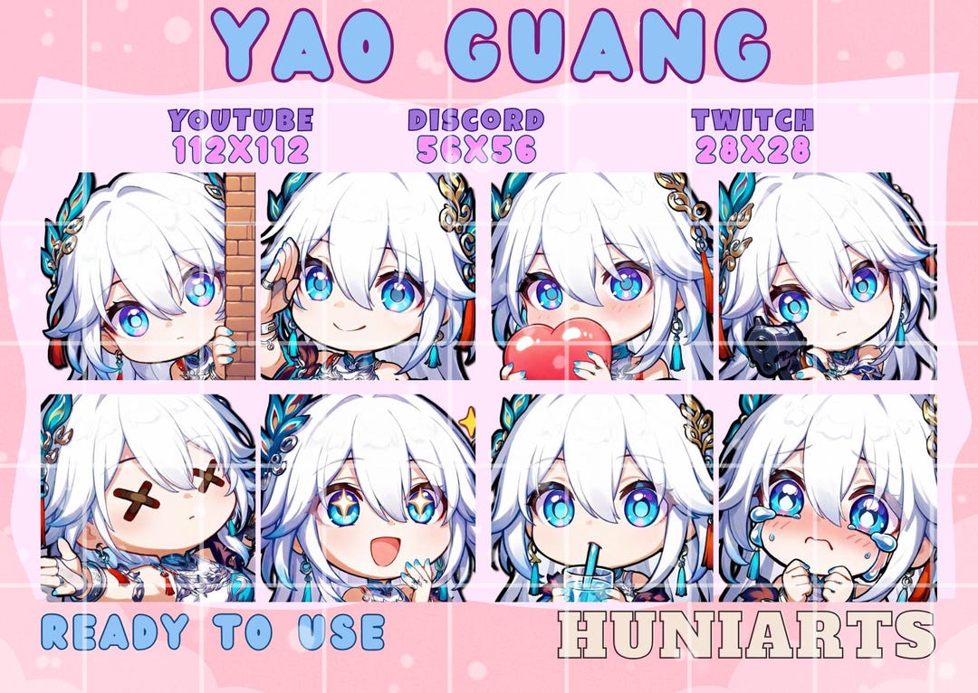 Honkai Star Rail Yao Guang Emotes,yao Guang Emote, HSR Yao Guang Anime ...