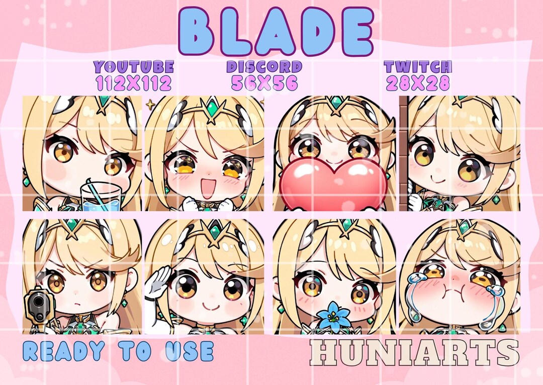 Blade Emote,chronicles Emote,blade, Blade Emotes,blonde Hair, Cute ...