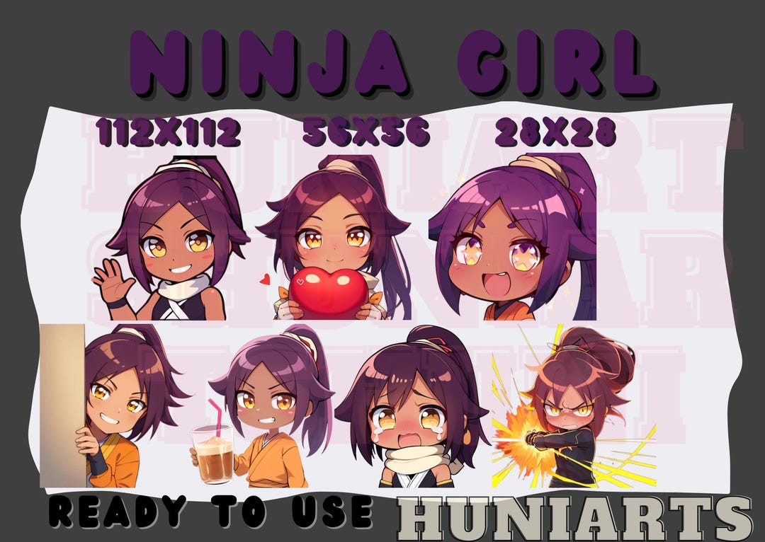 Purple Ninja Girl Purple Hair Girl, Cool Girl Waifu Anime Girl, Anime ...