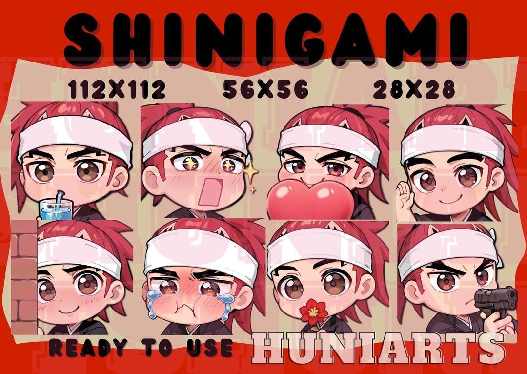 Shinigami Emote,red Hair Boy Emote,shinigami Emote,shinigam Emote,6th ...